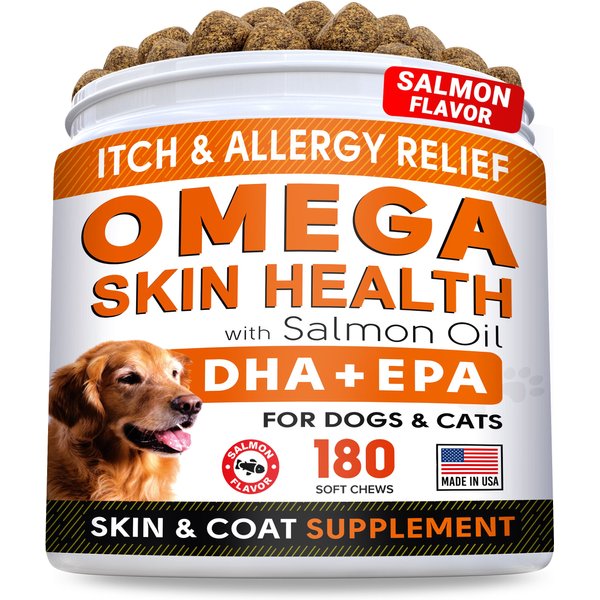 ZESTY PAWS Hemp Elements Omega Bites Chicken Flavored Soft Chews Skin ...