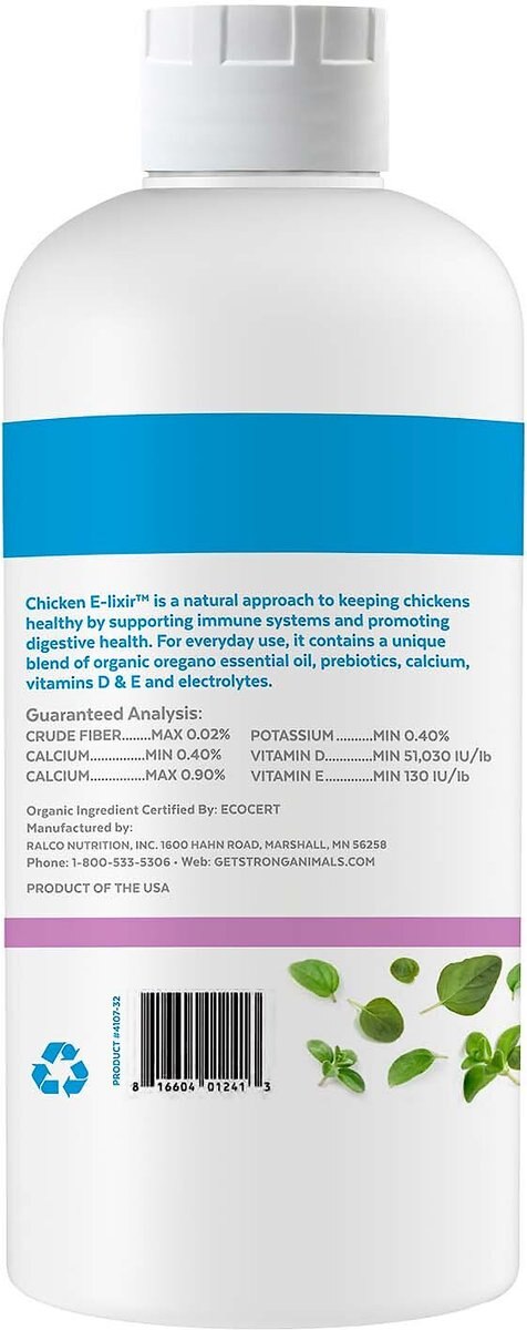 STRONG ANIMALS Chicken E-lixir Poultry Supplement, 32-oz bottle - Chewy.com