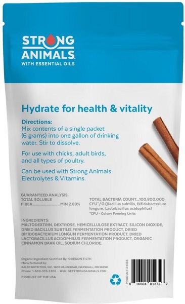 STRONG ANIMALS Prebiotics & Probiotics Poultry Water Additive, 6-gm, 30 ...