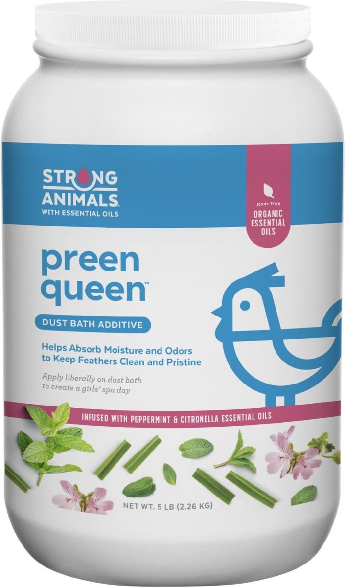 STRONG ANIMALS Preen Queen Poultry Bath Additive, 5-lb jar - Chewy.com
