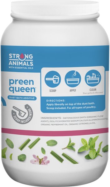 STRONG ANIMALS Preen Queen Poultry Bath Additive, 5-lb jar - Chewy.com