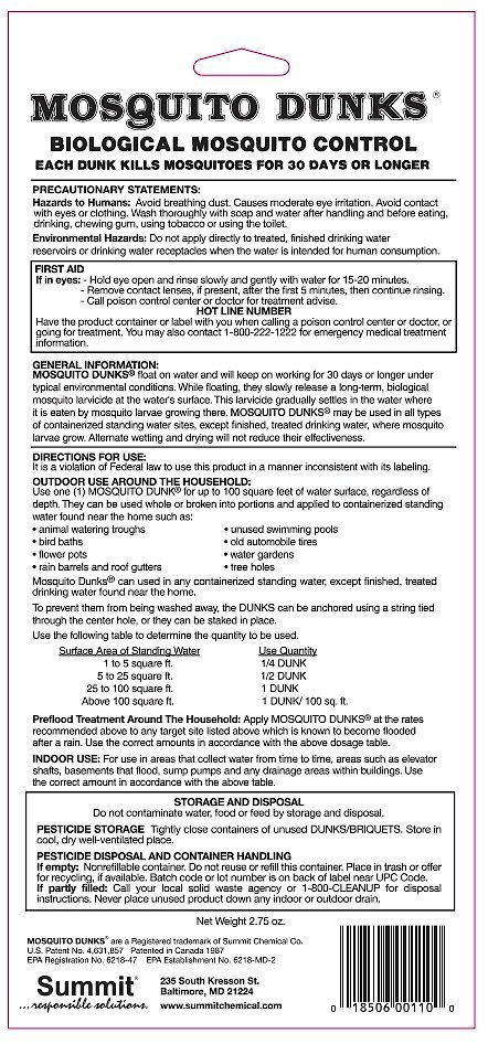 SUMMIT Mosquito Dunks Larvae Control Tablets, 2 count - Chewy.com