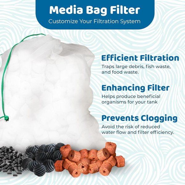 SUNGROW Activated Carbon Aquarium Filter Media Bag for Betta Fish Tank ...