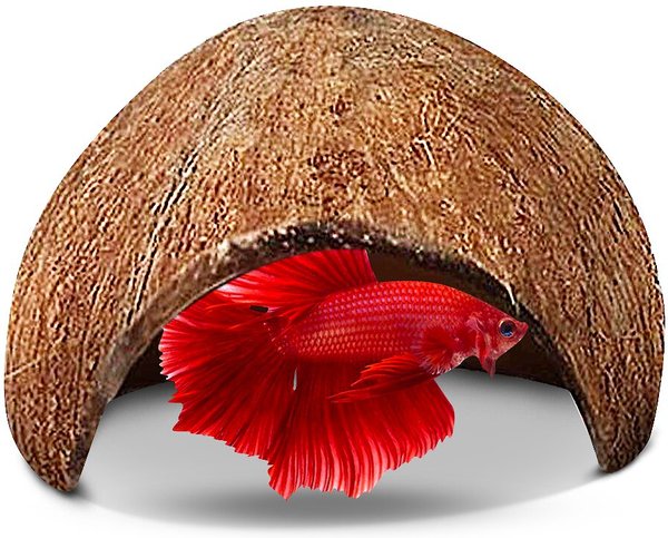 SUNGROW Betta Fish Hideout Cave, Decoration for Aquarium & Gecko Tank ...