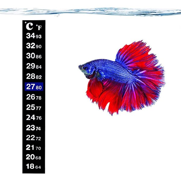SUNGROW Betta Fish Thermometer Sticker, Temperature Strip for Small ...