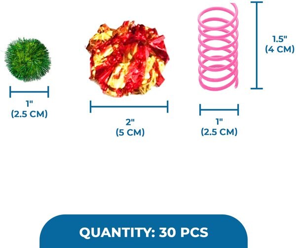 SUNGROW Colorful Bouncy Springs, Pom Pom Balls & Interactive Sprinkle ...