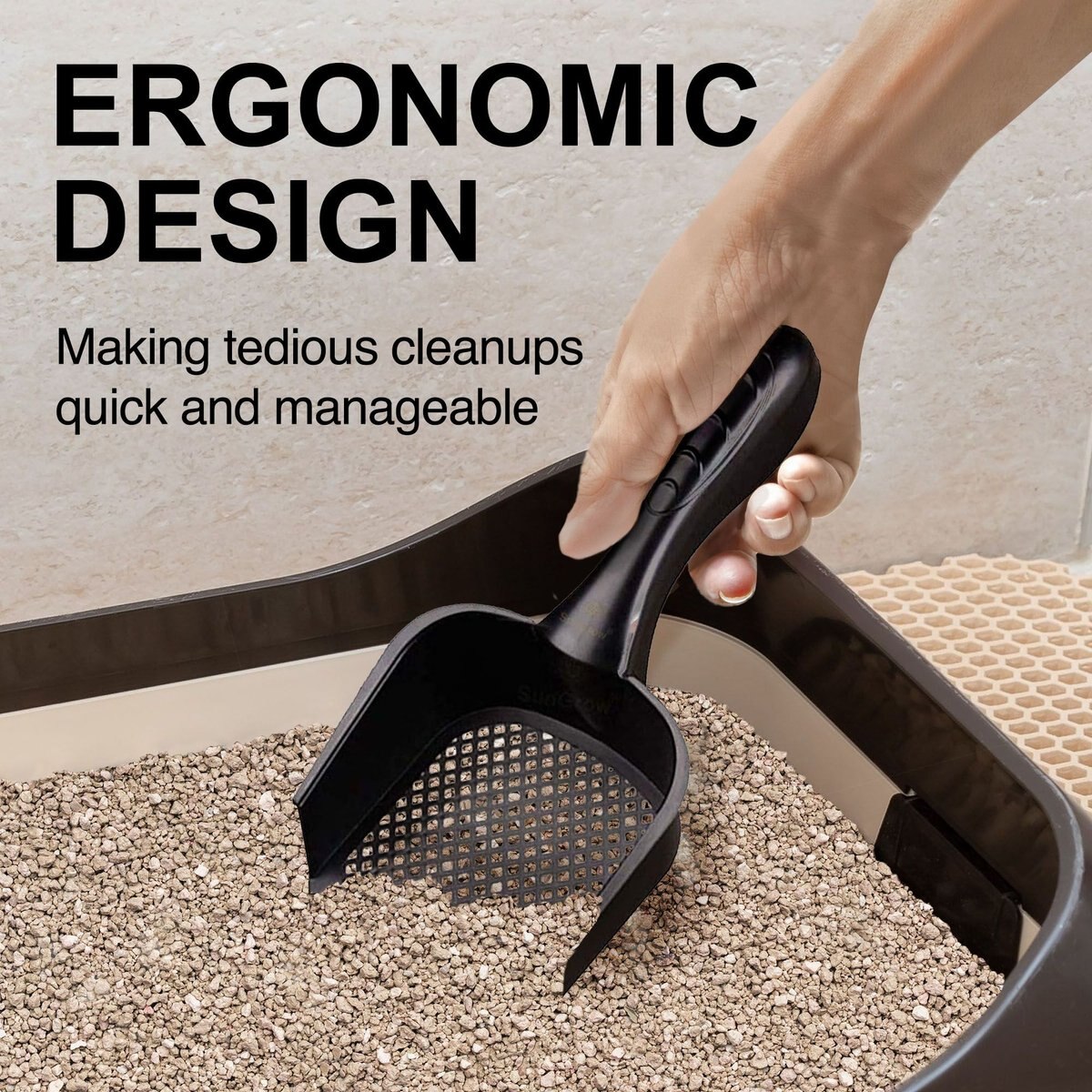 VILA Corner Box Clumping Fine Sand Cat Litter Scooper - Chewy.com