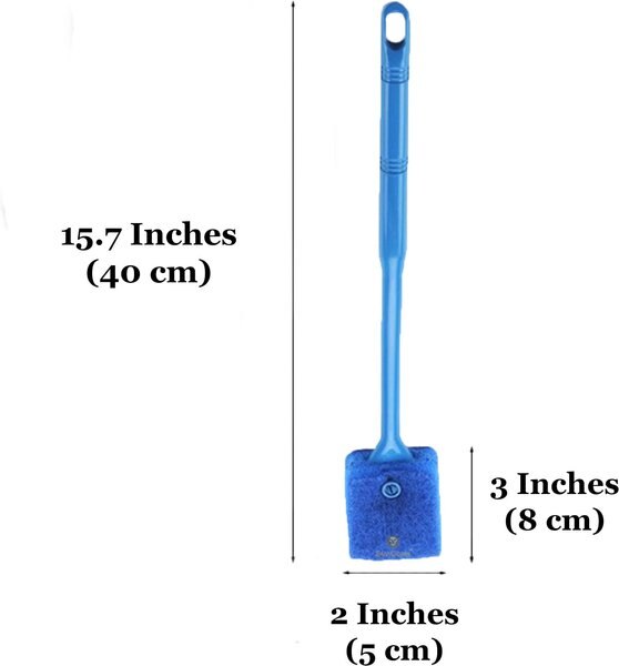 SUNGROW Double Sided Sponge Glass Aquarium Algae Scraper, 15-in - Chewy.com