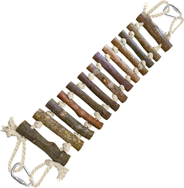 SUNGROW Parakeet & Bearded Dragon Ladder Rope Bridge Bird & Reptile Toy ...