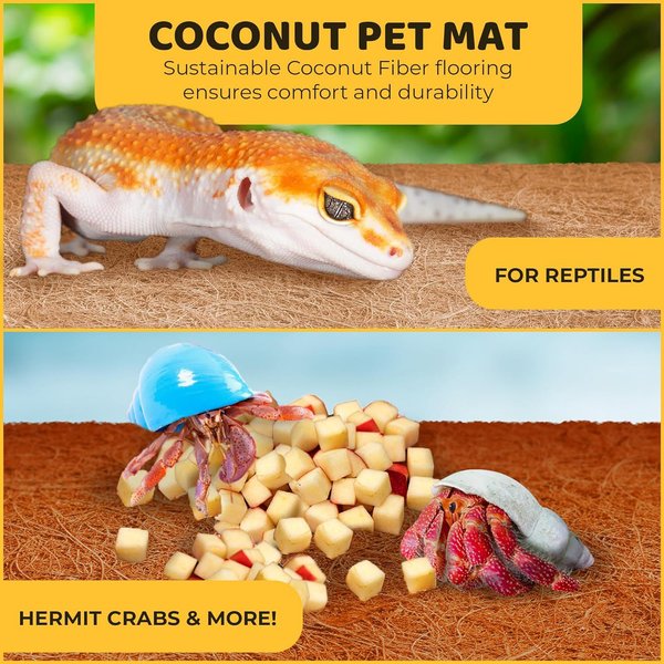 SUNGROW Reptile Carpet Mat for Gecko & Hermit Crab, Coconut Fiber ...
