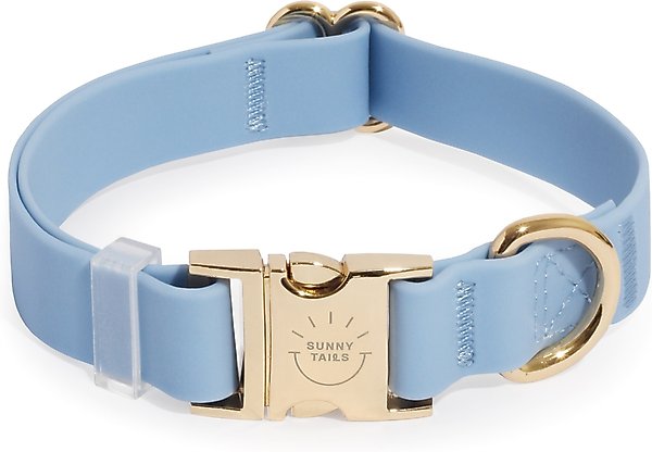 SUNNY TAILS Cloud Waterproof Dog Collar, Malibu Blue, Large: 16 to 24 ...