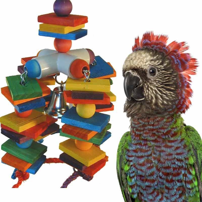 SUPER BIRD CREATIONS 4 Way Play Bird Toy, Large - Chewy.com