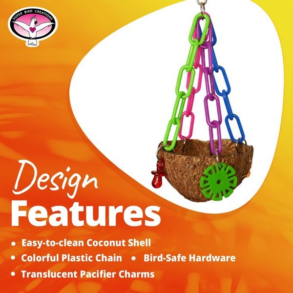 SUPER BIRD CREATIONS Coco Treat Cup Bird Toy - Chewy.com