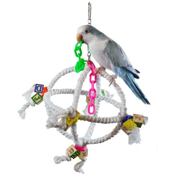 A&E CAGE COMPANY Rainbow Cotton Rope Boing Bird Toy - Chewy.com