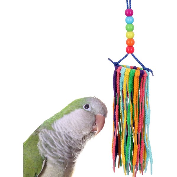 A&E CAGE COMPANY Rainbow Cotton Rope Boing Bird Toy - Chewy.com