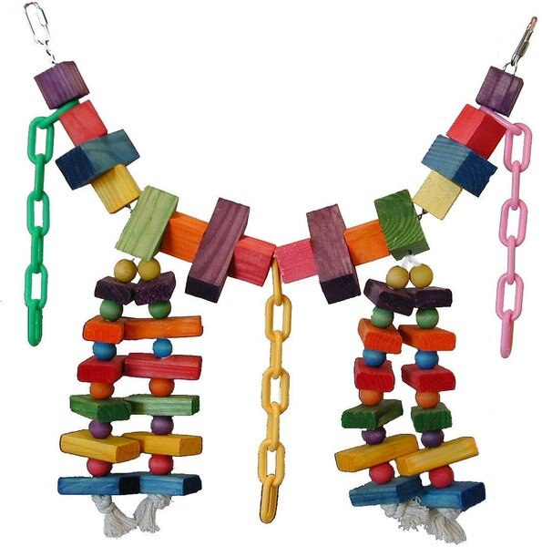 SUPER BIRD CREATIONS Rainbow Bridge Bird Toy, Large/X-Large - Chewy.com