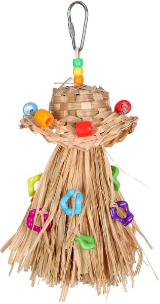 SUPER BIRD CREATIONS Straw Hat Preener Bird Toy - Chewy.com