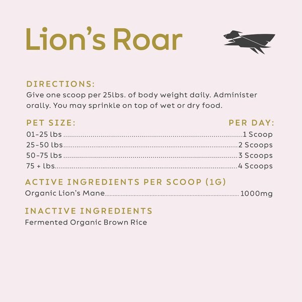 SUPER SNOUTS Lion's Roar Powder Brain & Nervous System Supplement for ...