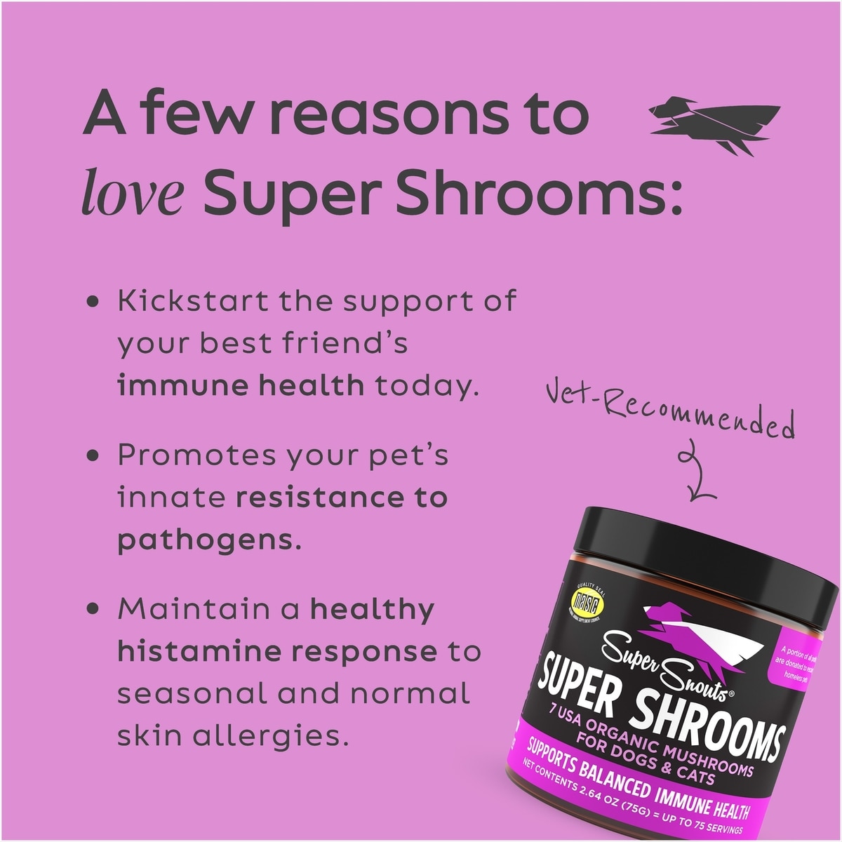 Out of Stock - SUPER SNOUTS Super Shrooms Organic Super 7 Mushroom ...