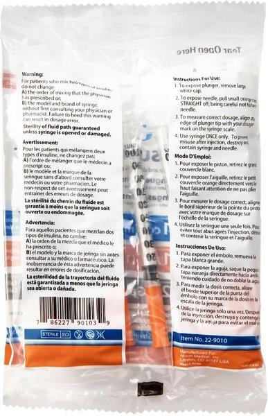 SURECOMFORT Insulin Syringes U-100 12mm x 29G, 0.5-cc - Easy Refills ...