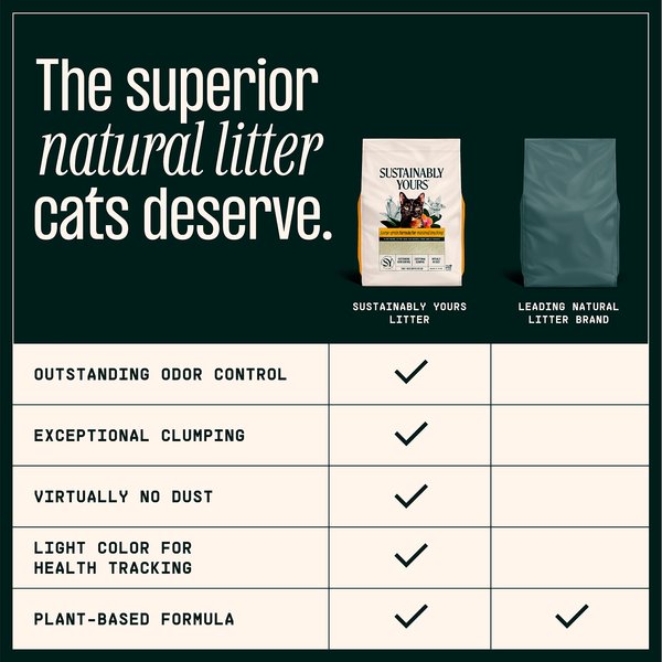 SUSTAINABLY YOURS Large Grains Cat Litter, 10-lb bag - Chewy.com