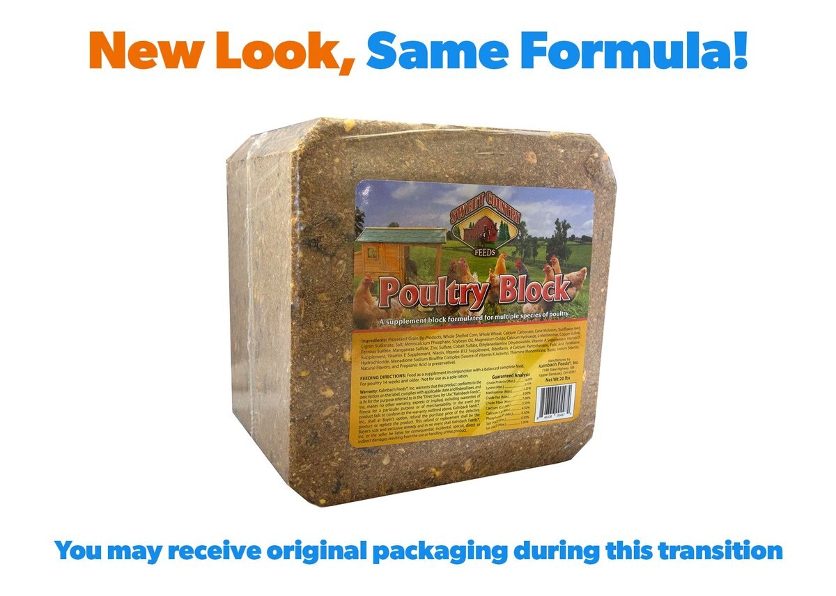 SWEET COUNTRY FEEDS Poultry Block Chicken Supplement, 20-lb block ...