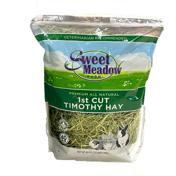 SWEET MEADOW FARM 1st Cut Timothy Hay Small Pet Food, 40-oz bag - Chewy.com