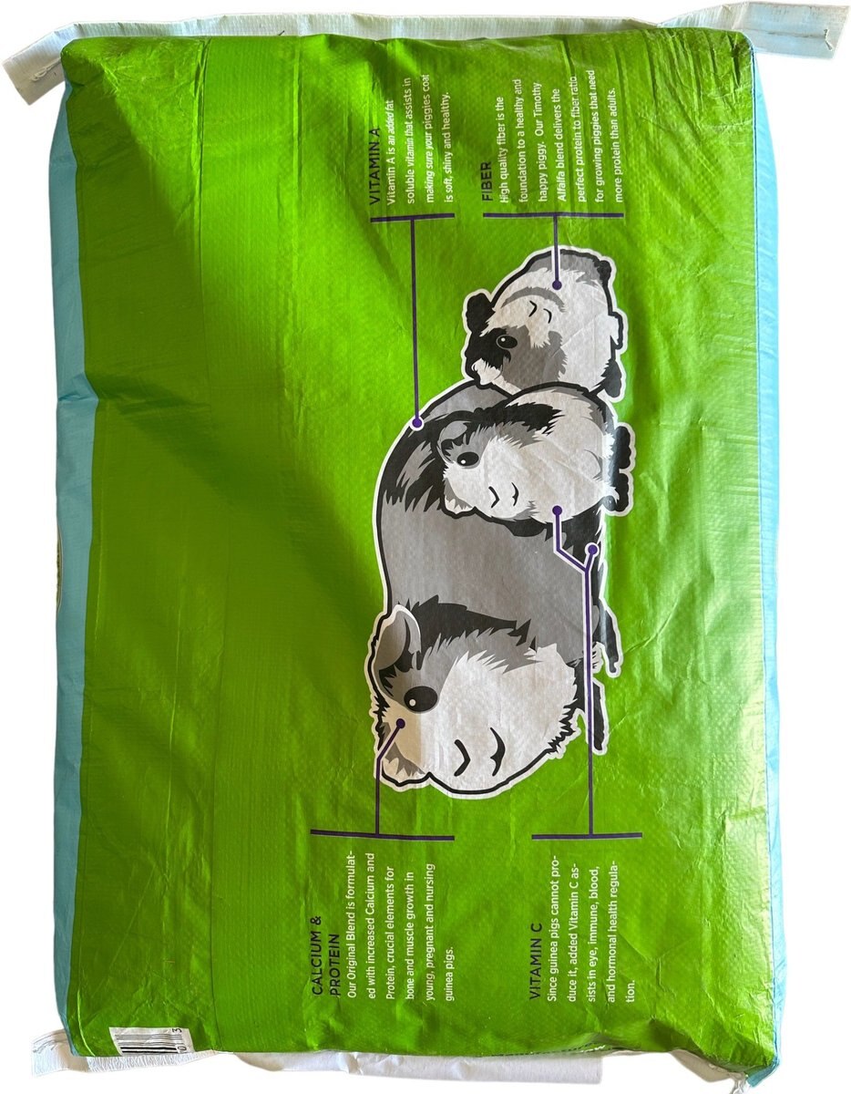SWEET MEADOW FARM Original Blend Pellets Guinea Pig Food, 40-lb bag ...