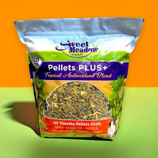 SWEET MEADOW FARM Pellets PLUS + Guinea Pig Food - Chewy.com