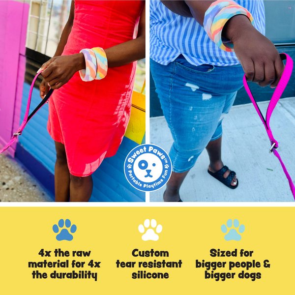 SWEET PAWS Chunky Wearable Puppy Teether Dog Toy, Blueberry Smoothie ...