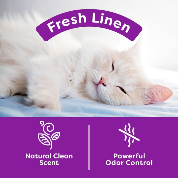 SWHEAT SCOOP Fresh Linen Scented Natural Clumping Wheat Cat Litter, 14 ...