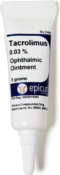 TACROLIMUS COMPOUNDED Ophthalmic Ointment for Dogs and Cats, 0.03%, 5 ...