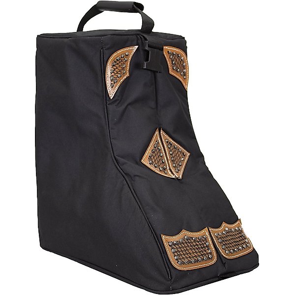 TAHOE TACK Triple Layer Padded Western Horse Boot Carry Bag, Black ...