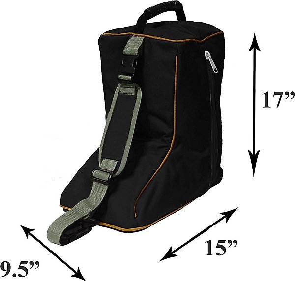 TAHOE TACK Triple Layer Padded Western Horse Boot Carry Bag, Black ...