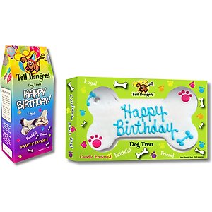 TAIL BANGERS Happy Birthday Blue Bone & Birthday Caddy Peanut Butter ...