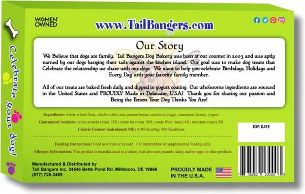 TAIL BANGERS Happy Birthday Blue Bone & Birthday Caddy Peanut Butter ...