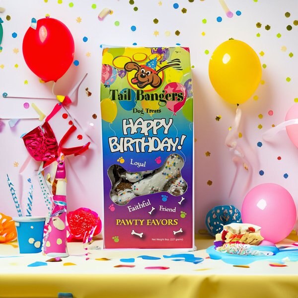 TAIL BANGERS Happy Birthday Caddy Peanut Butter & Honey Crunchy Dog ...