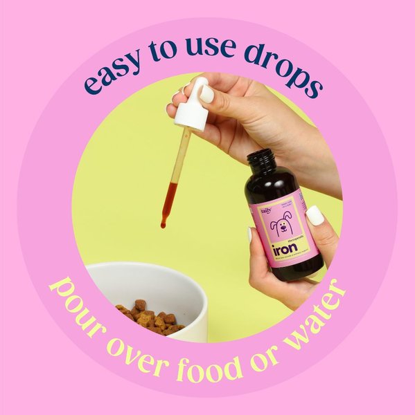 TAILY Bacon Flavored Liquid Iron Supplement for Dogs & Cats, 4-fl oz ...