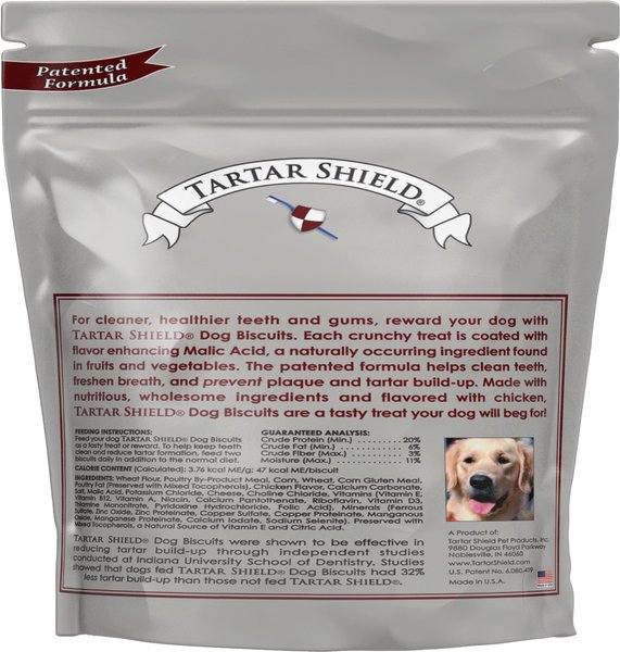 TARTAR SHIELD Wholesome & All-Natural Chicken Flavor Dog Dental Treat ...