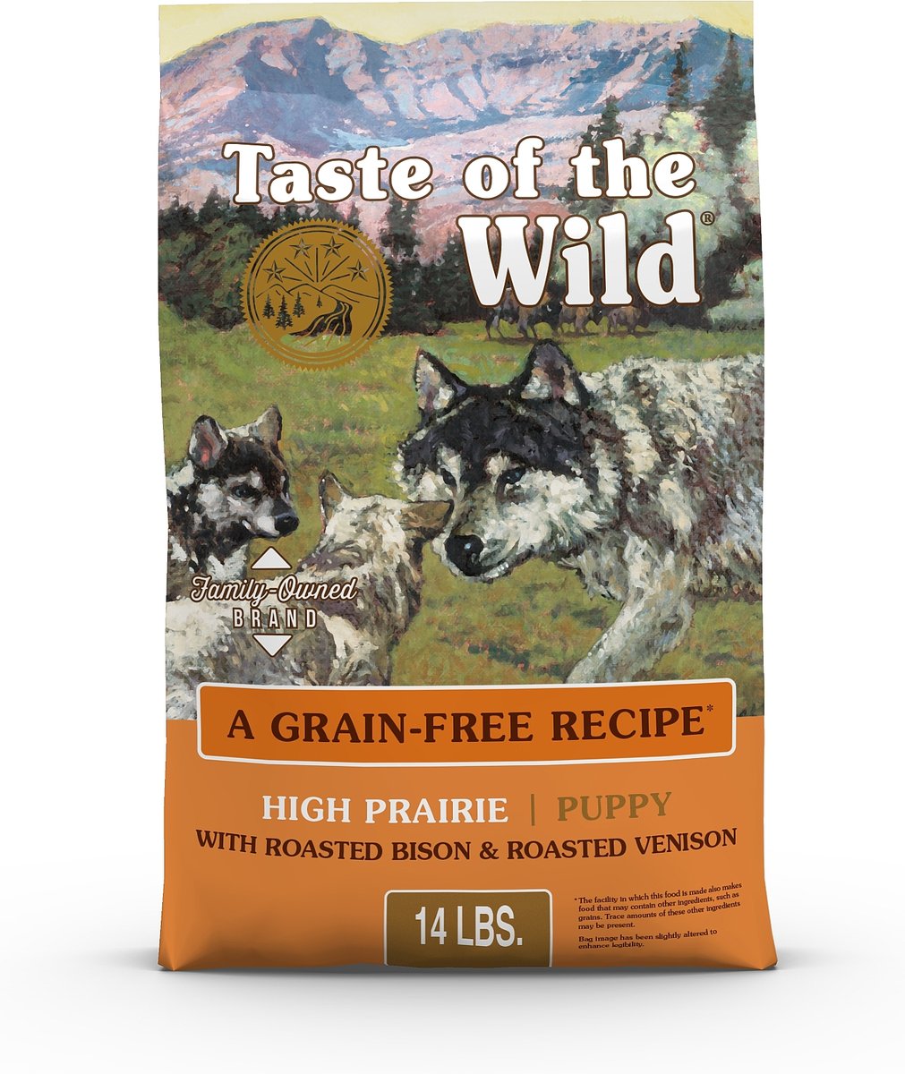 TASTE OF THE WILD High Prairie Puppy Formula Grain-Free Dry Dog Food ...