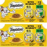 TEMPTATIONS Pate in Gravy Flavor Variety Wet Cat Food, 3.5-oz tray ...
