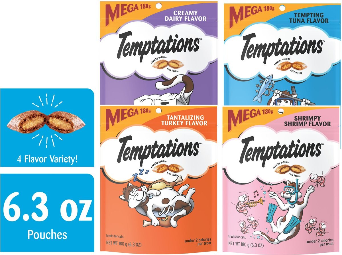TEMPTATIONS Classic Variety Pack Creamy Dairy, Tempting Tuna, Shrimpy ...