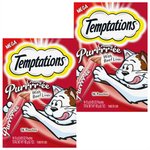 TEMPTATIONS Creamy Puree with Cheese Topper Lickable Cat Treats, 32 ...