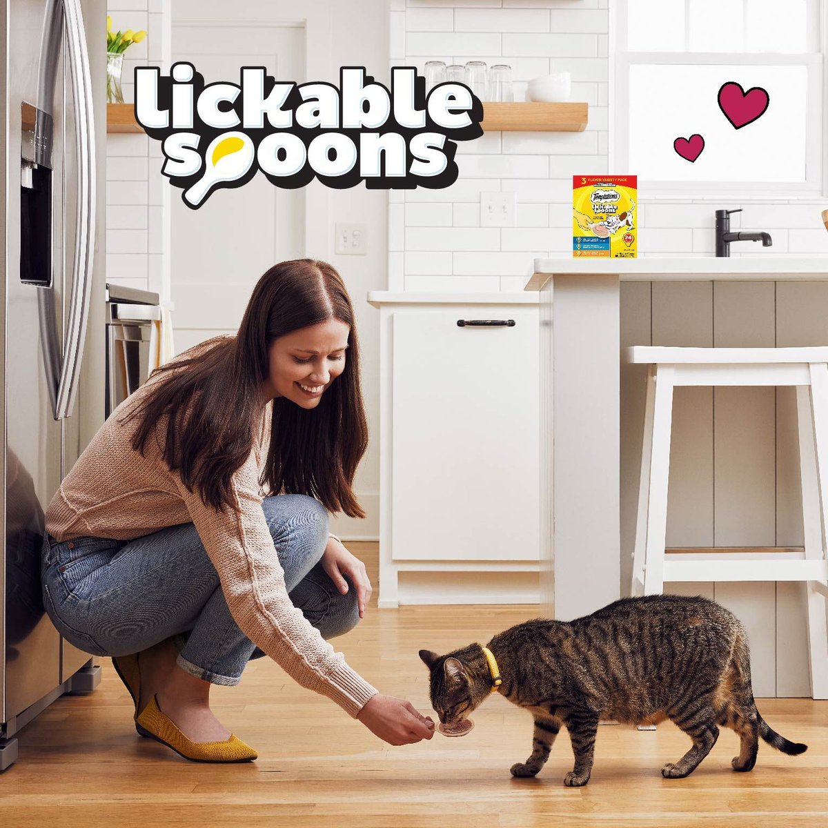 TEMPTATIONS Lickable Spoons Variety Pack Lickable Cat Treat, 24 count ...
