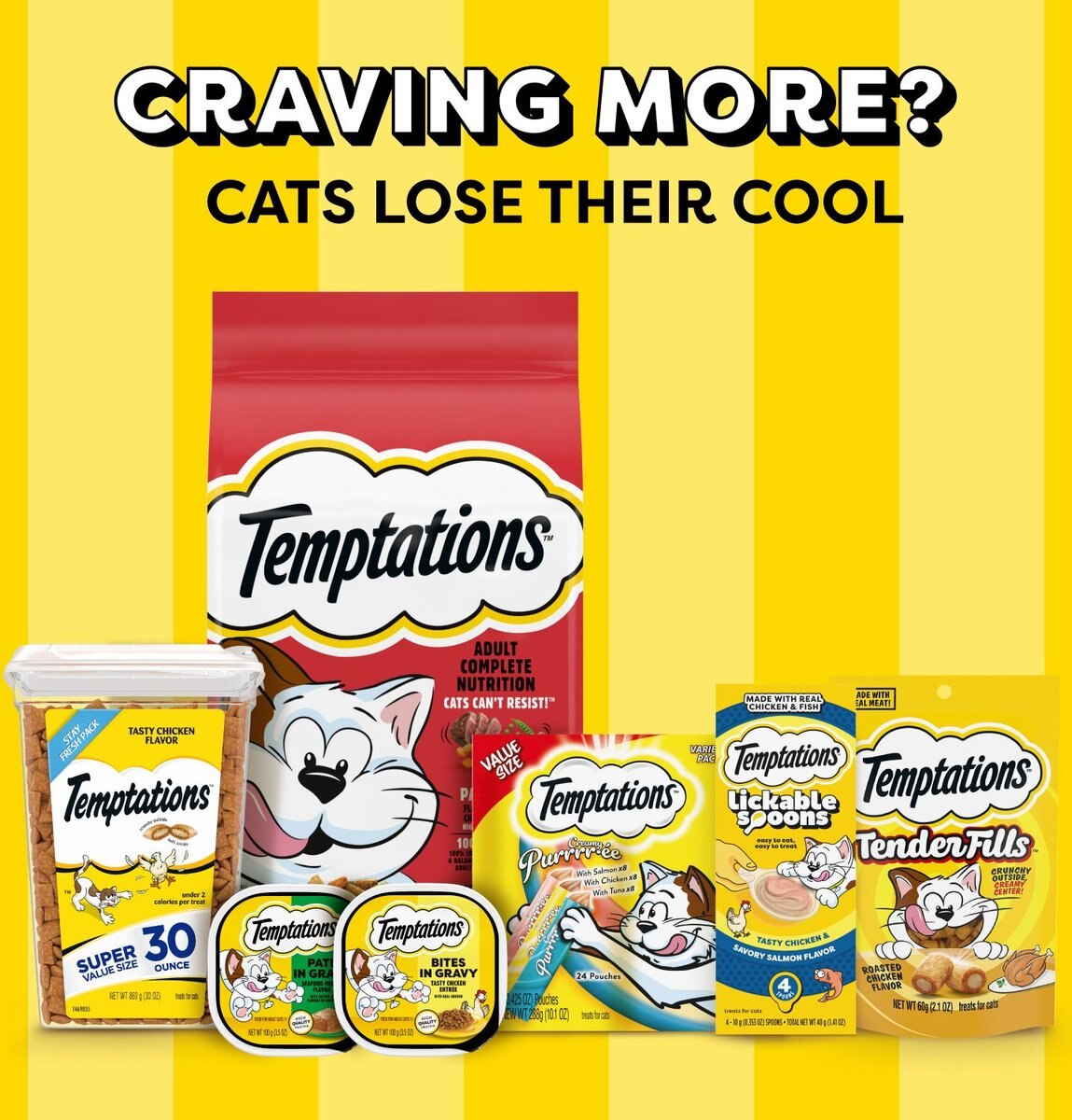 TEMPTATIONS MixUps Backyard Cookout Flavor Soft & Crunchy Cat Treats, 3 ...