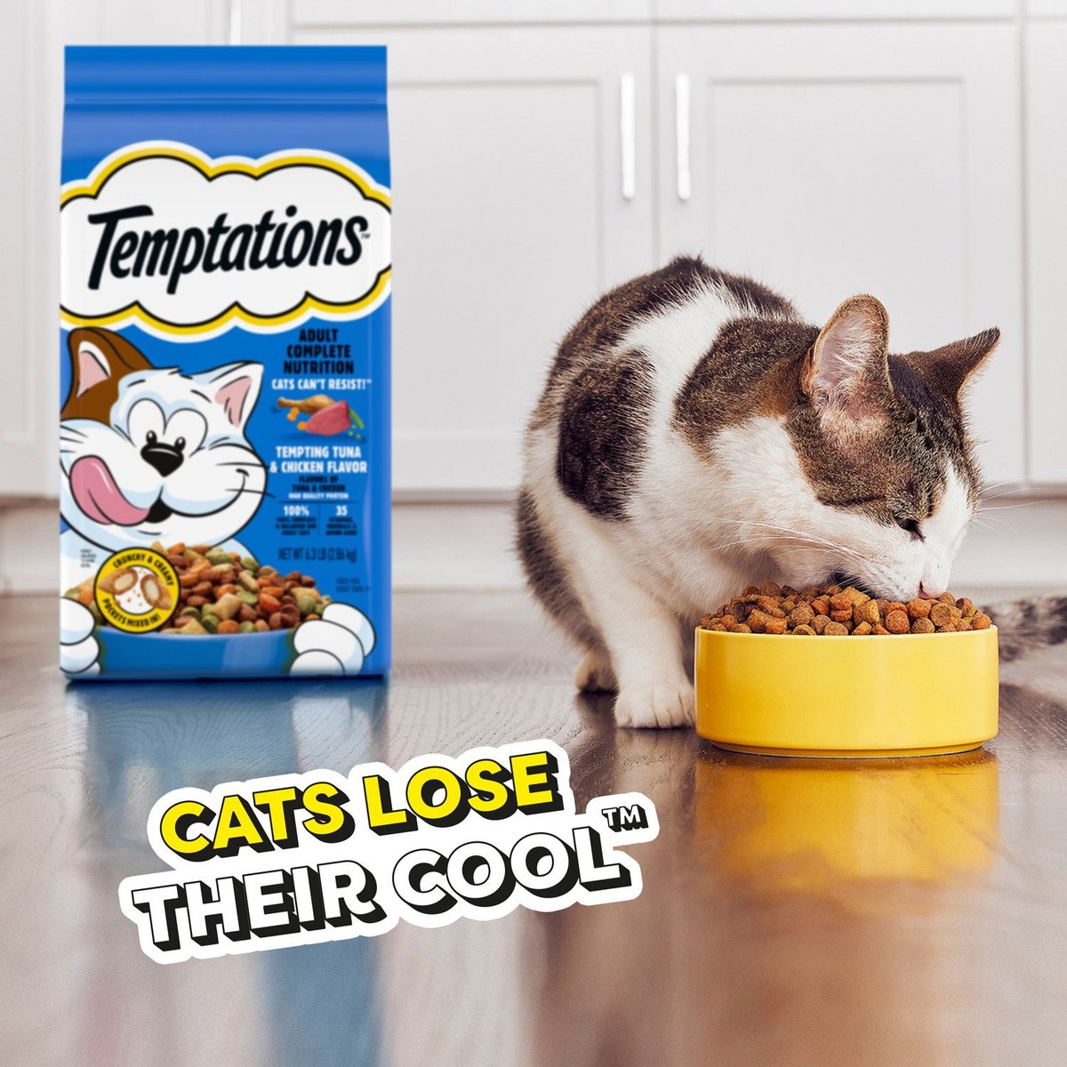 TEMPTATIONS Tempting Tuna & Chicken Flavor Adult Dry Cat Food, 6.3-lb ...