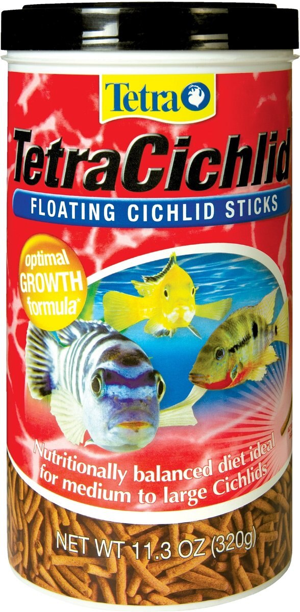 TETRA Cichlid Floating Cichlid Sticks Fish Food, 11.30-oz jar - Chewy.com