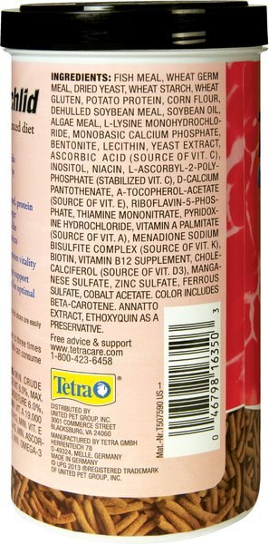 TETRA Cichlid Floating Cichlid Sticks Fish Food, 11.30-oz jar - Chewy.com