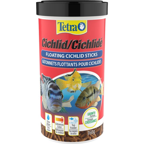 OMEGA ONE Super Color Small Cichlid Pellets Sinking Fish Food, 4.2-oz ...
