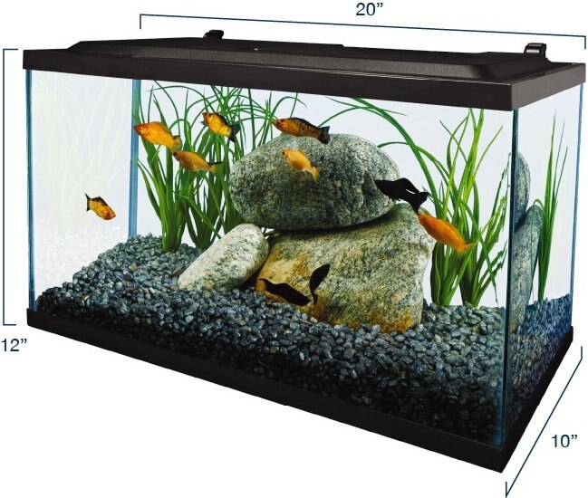 TETRA Complete Tropical Fish Aquarium Kit with LED Lighting, 10-gal ...